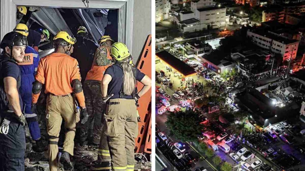 Captan el instante en que colapsa el techo de la discoteca “Jet Set” en ...